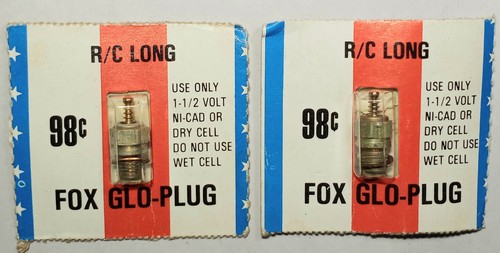 2pc Vintage Fox Glo Plug R/C Long Nitro For R/C Airplane Engine 1 Is ...