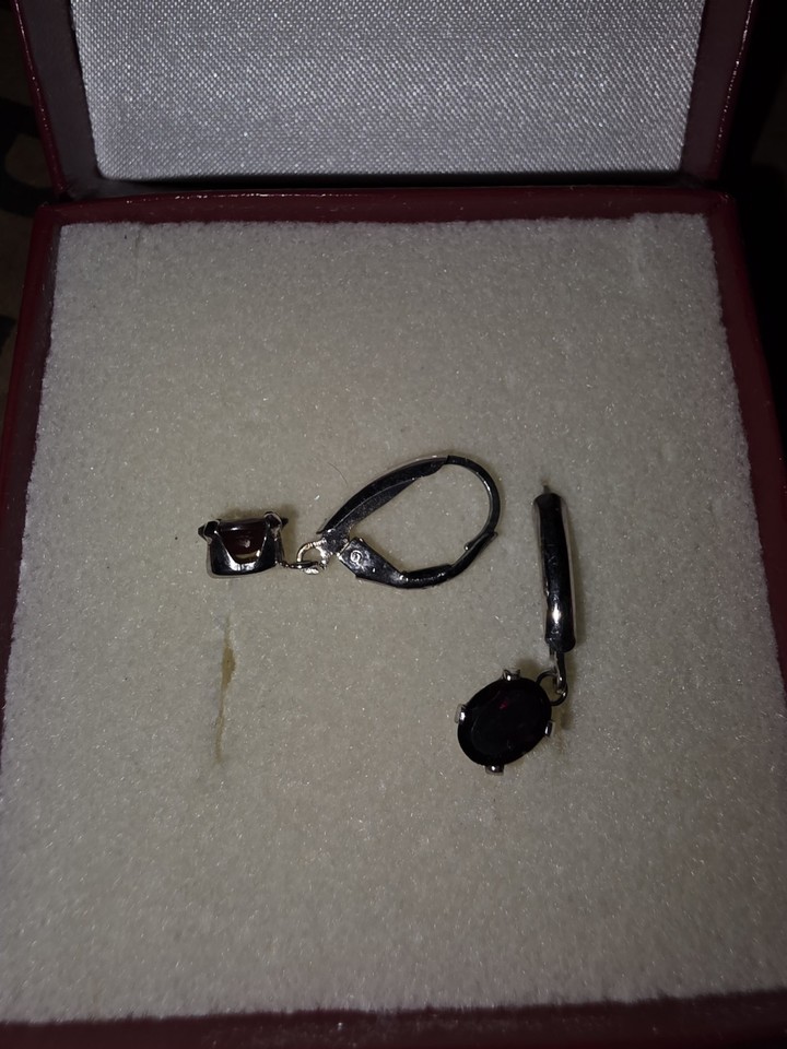 Natural Ruby Earrings In 925 Silver | eBay