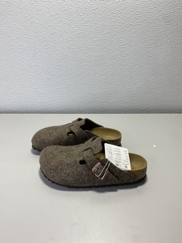Birkenstock Wool Boston Classic Clog Brown Mens Size 4 Slip On Comfort ...