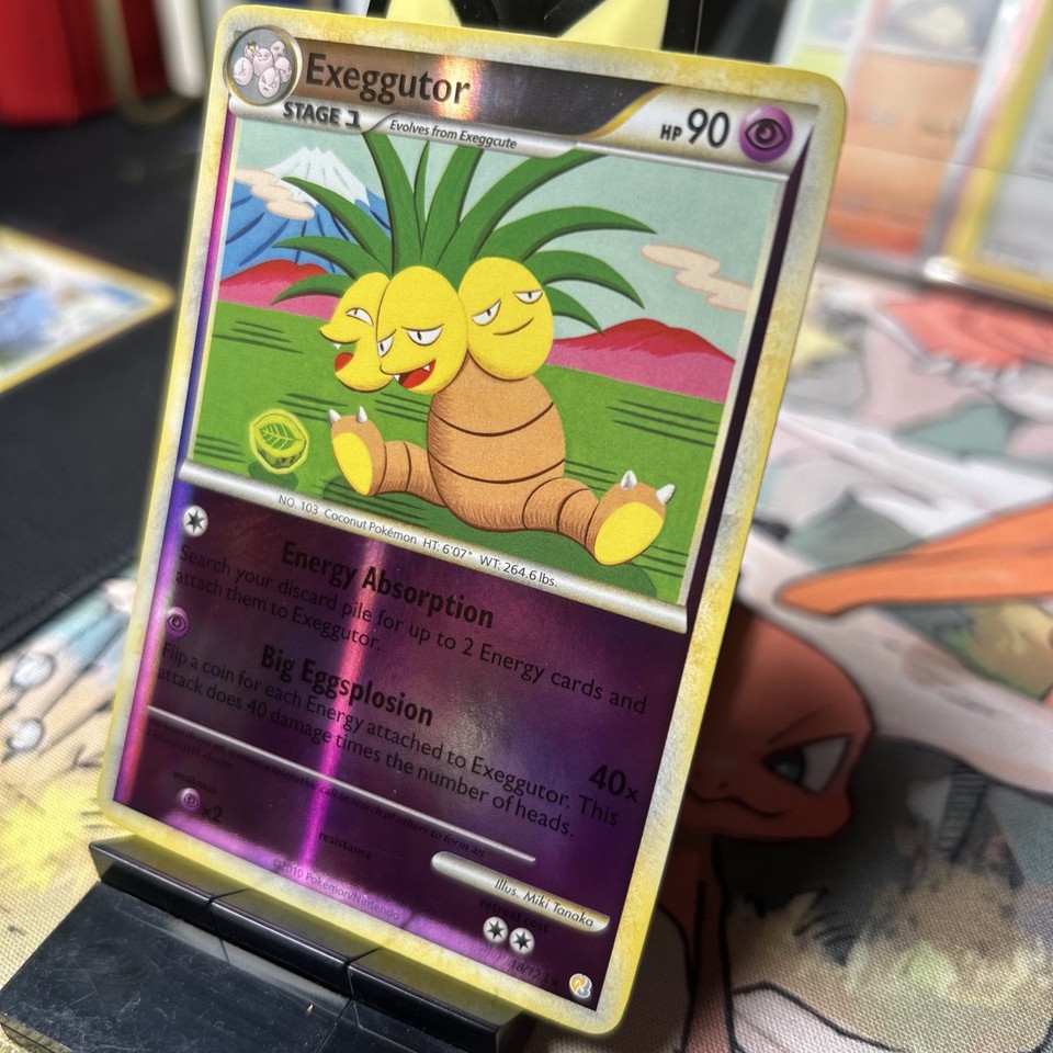 Pokémon TCG Exeggutor 18/123 HeartGold & SoulSilver Reverse Holo Rare ...