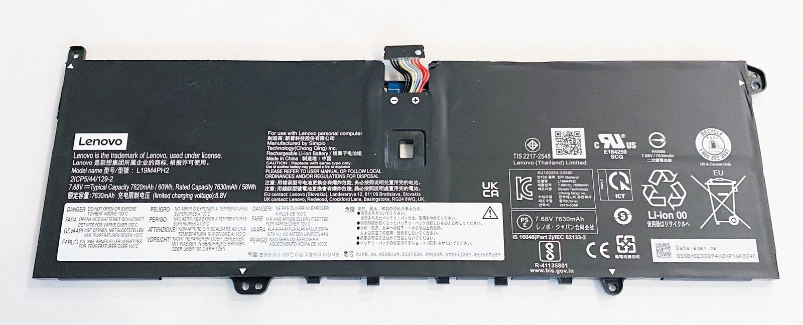 L19M4PH2 Genuine Battery 7.68V 7630mAh SB10Z33898 for Lenovo Yoga 9 ...