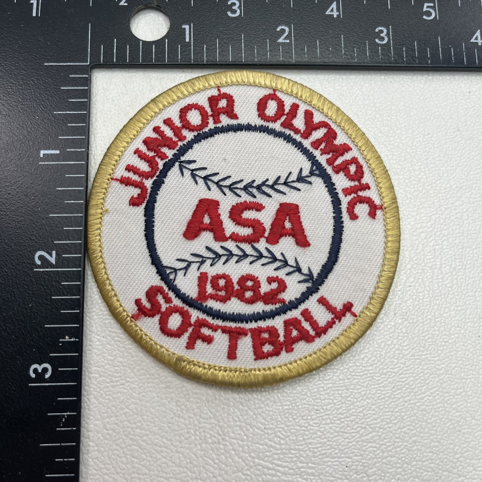 Vtg 1982 ASA JUNIOR OLYMPIC SOFTBALL Baseball Patch C89M | eBay