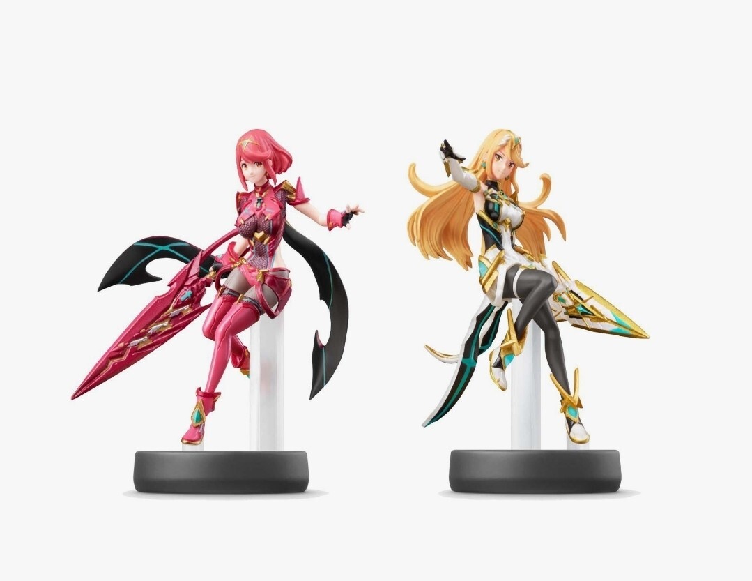 Nintendo Super Smash Bros Pyra & Mythra Amiibo 2 Pack Character Figure ...