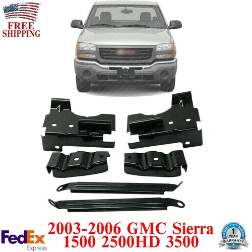 Front Bumper Brackets Set For 2003-2006 GMC Sierra 1500 2500HD 3500 | eBay