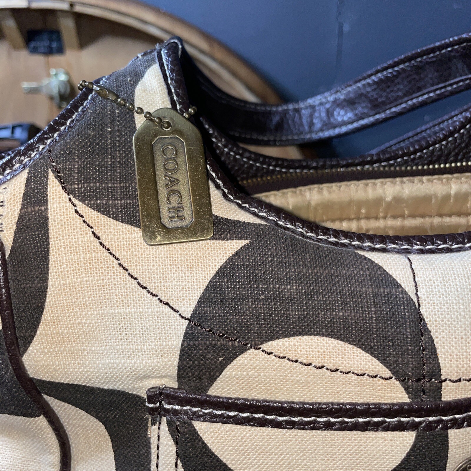 COACH MO668-10766 SIGNATURE CANVAS HANDBAG - Gem