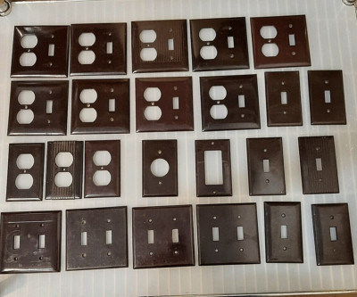 Brown Device Plates - Lot of 24 Various Sizes/Configurations | eBay
