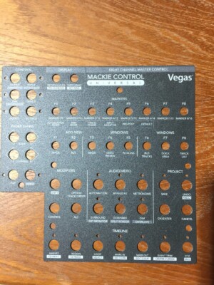MACKIE CONTROL UNIVERSAL Vegas overlay - NEW never used | eBay