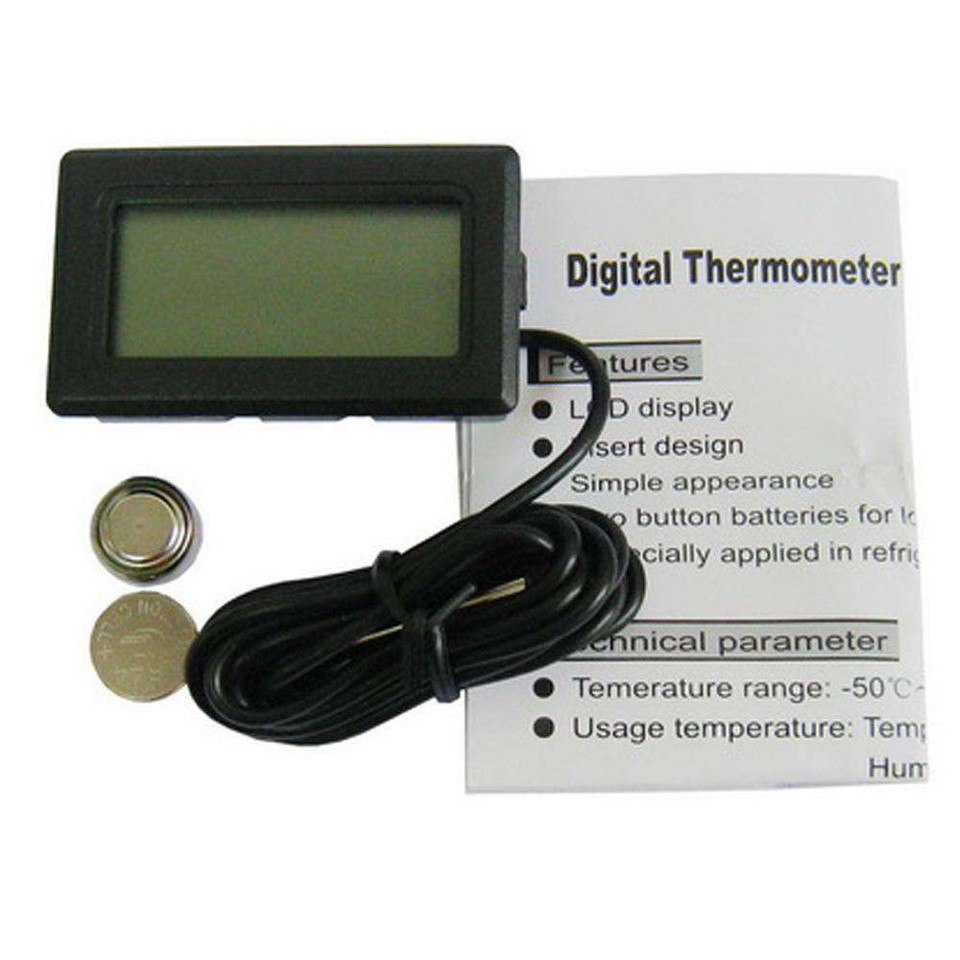Digital LCD Thermometer for Fridges Freezer Coolers Chillers Mini 1M ...