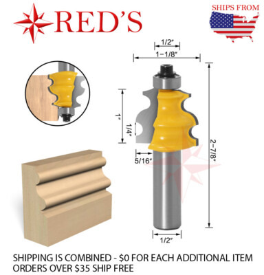 REDS Y80799-8 - 1" Decorative Molding Router Bit 1/2" Shank | eBay