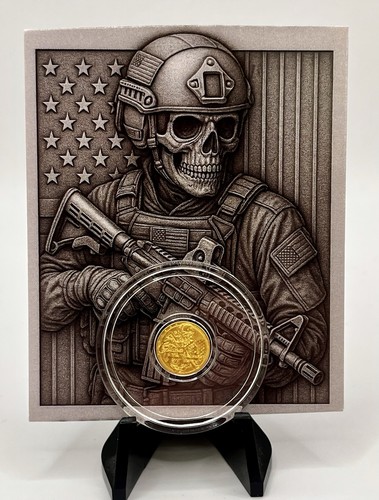 TACTICAL SKELETON - 1/200 oz .9999 Fine Gold Round by Monarch Coin ...