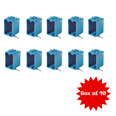 Single Gang New Construction Electrical Box ( Box of 10 ) | eBay