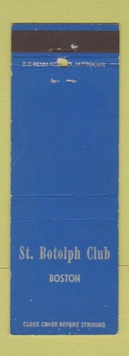 Matchbook Cover - St Botolph Club Boston MA | eBay
