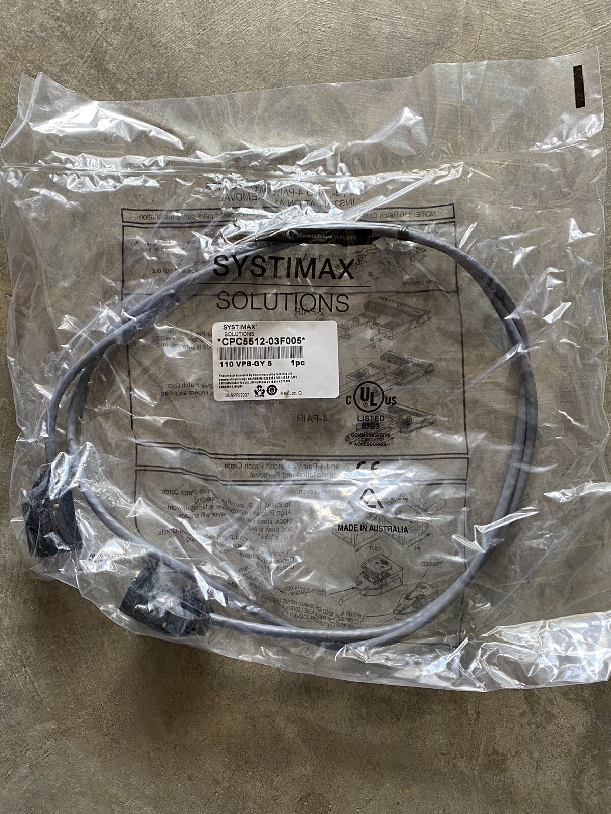 Systimax Lead CPC5512-03F005 | eBay Australia