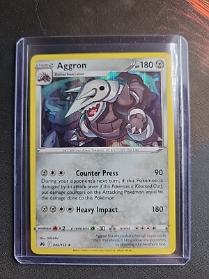 Pokemon Card Aggron Crown Zenith Holo Rare 089/159 Near Mint | eBay