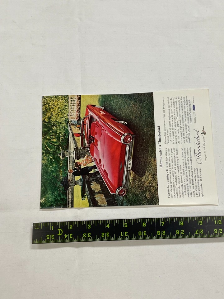 1963 Ford (1964) Thunderbird Original Print Ad ~ How To Catch A ...