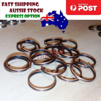 200x 10mm Key Rings Small Keyrings Keys Double Loops Fashion Copper ...