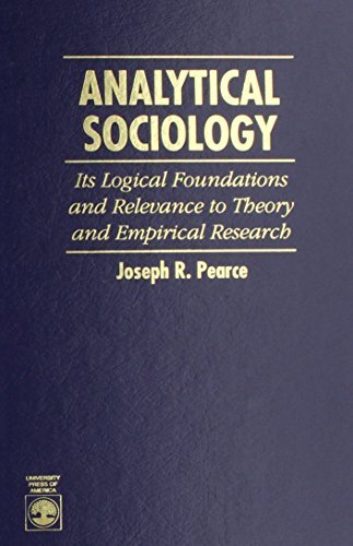 Joseph R. Pearce Analytical Sociology (Hardback) 9780819195784 | eBay