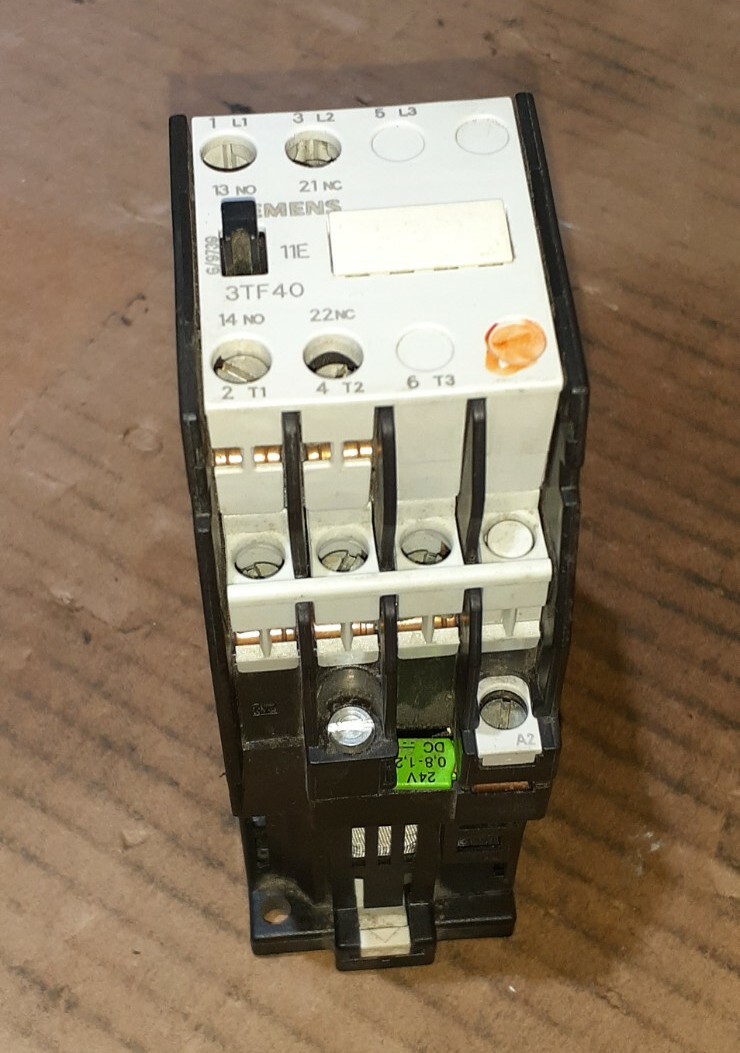 SIEMENS 3TF4011-0B CONTACTOR 20A 3TF40 1S/1O + 1NO/1NC 24VDC Coil Fast ...