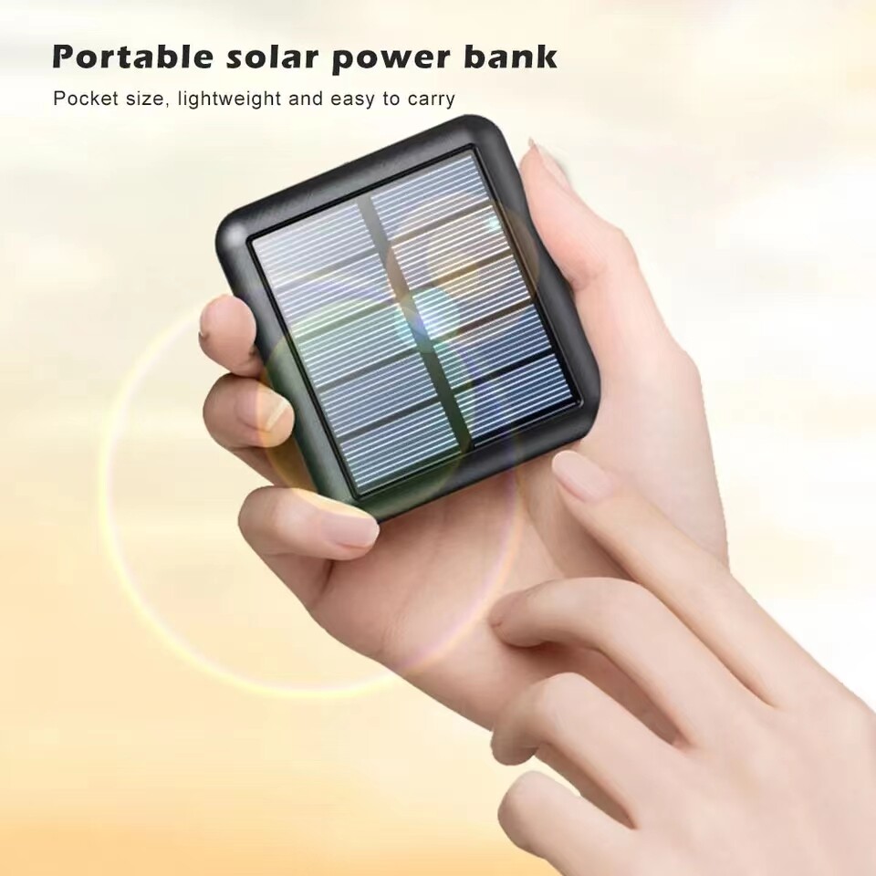 Mini Solar Power Bank Portable Charger Fast Charging External Battery ...