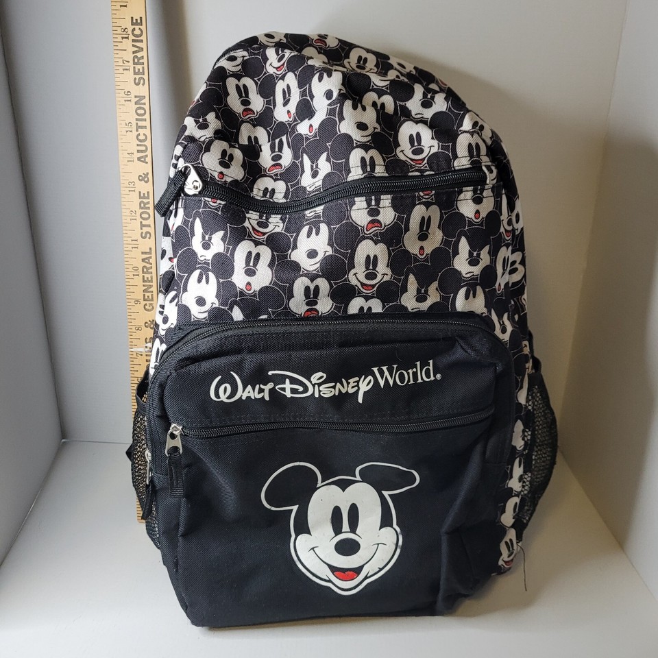 Walt Disney World Backpack Mickey Mouse All Over Print Mickey Net Side ...