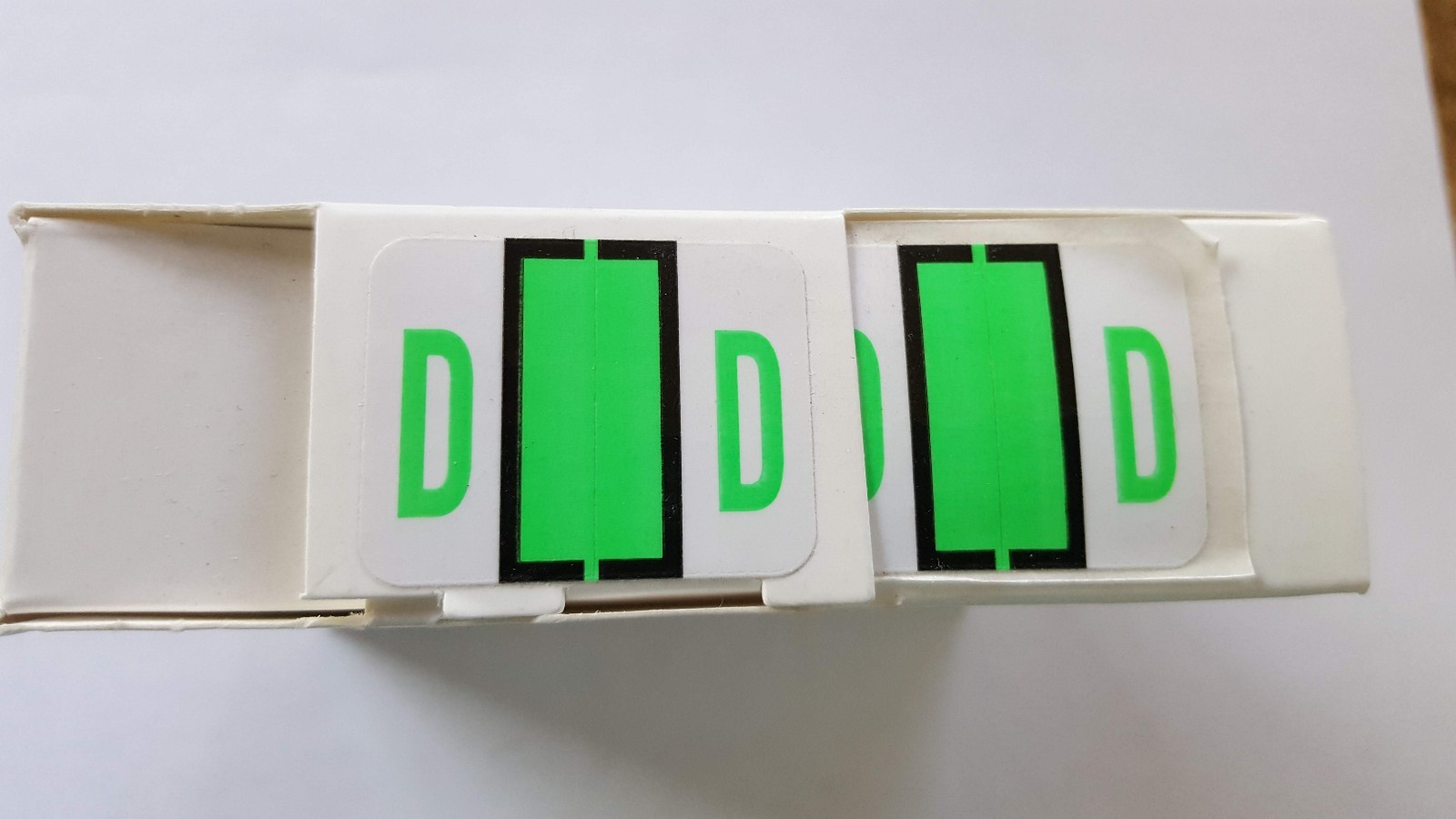 Alphabetic Color Coded Bar Style End Tap Labels, 500/Roll, Letter D | eBay