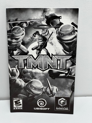 TMNT (Nintendo GameCube, 2007) Instruction Manual Only - Black & White ...