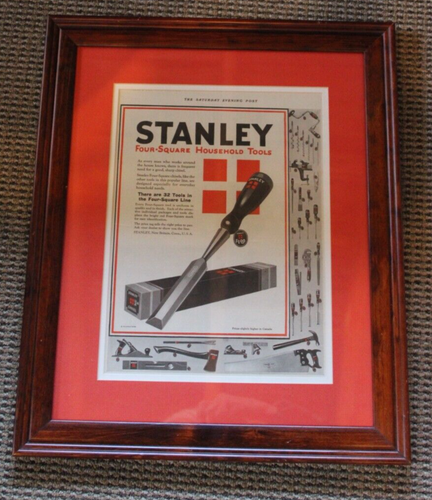 Framed Stanley Tools Advertisement | eBay