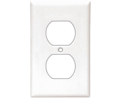 Cooper Wiring Device White Single Gang Duplex Receptacle Wall Plate ...