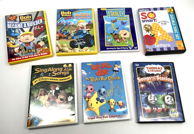Lot of 7 DVDs Bob the Builder Stanley So Smart letters Rolie Polie Olie ...