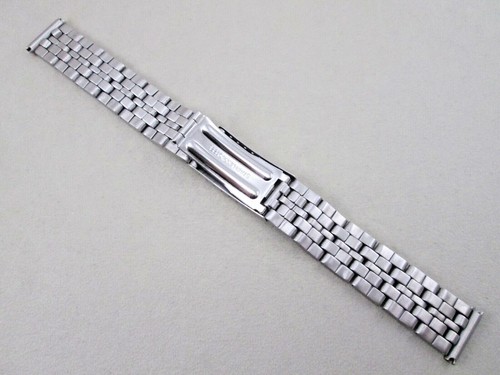 18mm lug size men's stainless steel watch band silver tone fold over ...