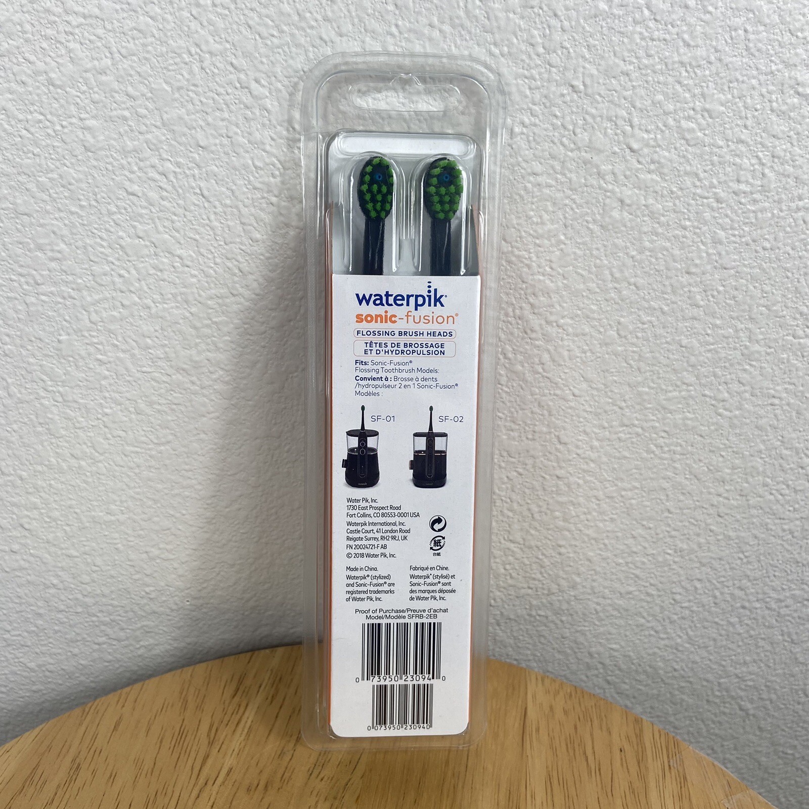 Waterpik Sonic-Fusion Replacement Flossing Brush Heads 2 Pack Black ...