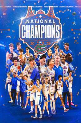 Florida Gators National Champions 2025 Poster Basketball Champs 11 X 17 ...