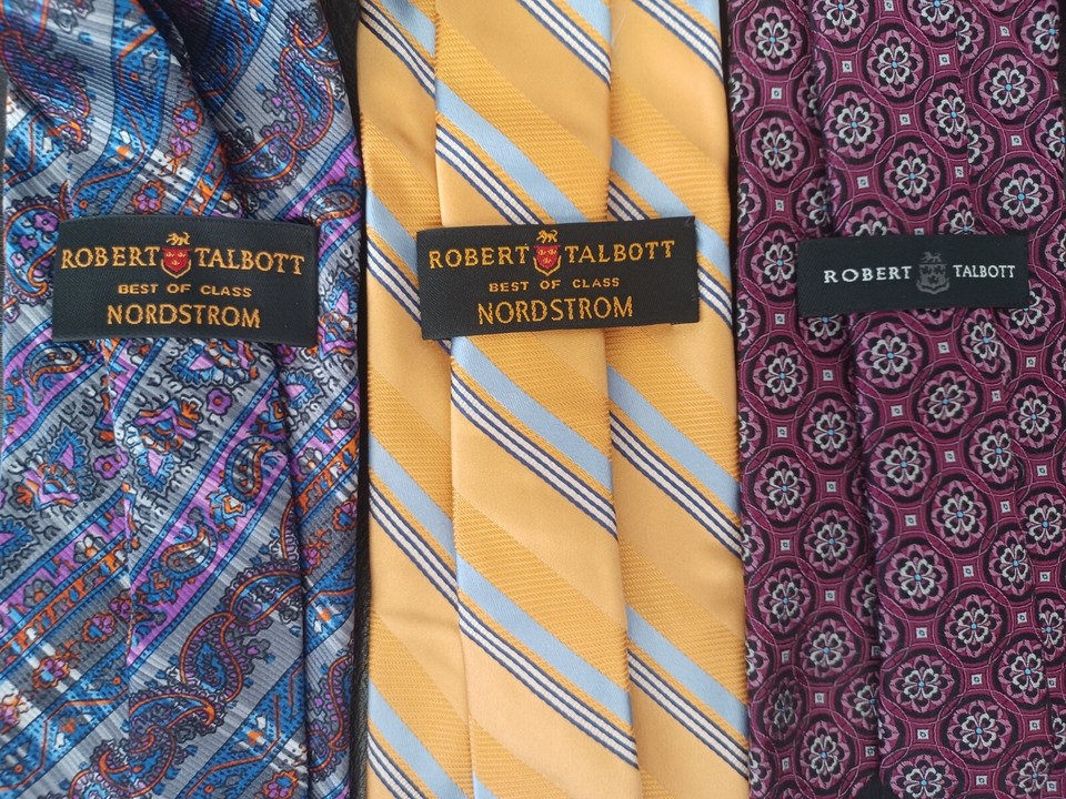 Lot Of 3 Robert Talbott Best of Class Nordstrom Ties - Silk USA ...