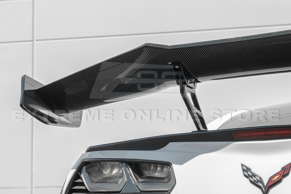 For 14-19 Corvette C7 Z06 | ZR1 Extended Carbon Fiber Rear Trunk Wing ...