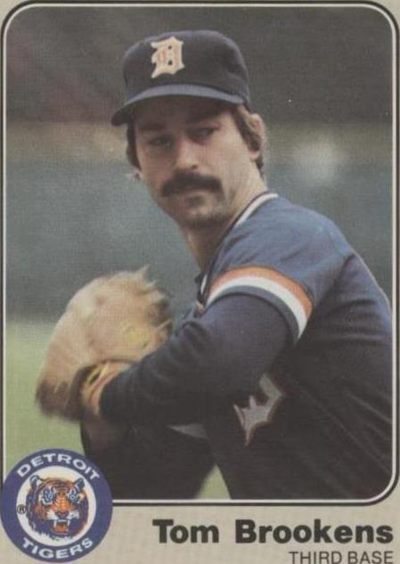 1983 Fleer - Tom Brookens #327 Brown Box Bottom Back for sale online | eBay