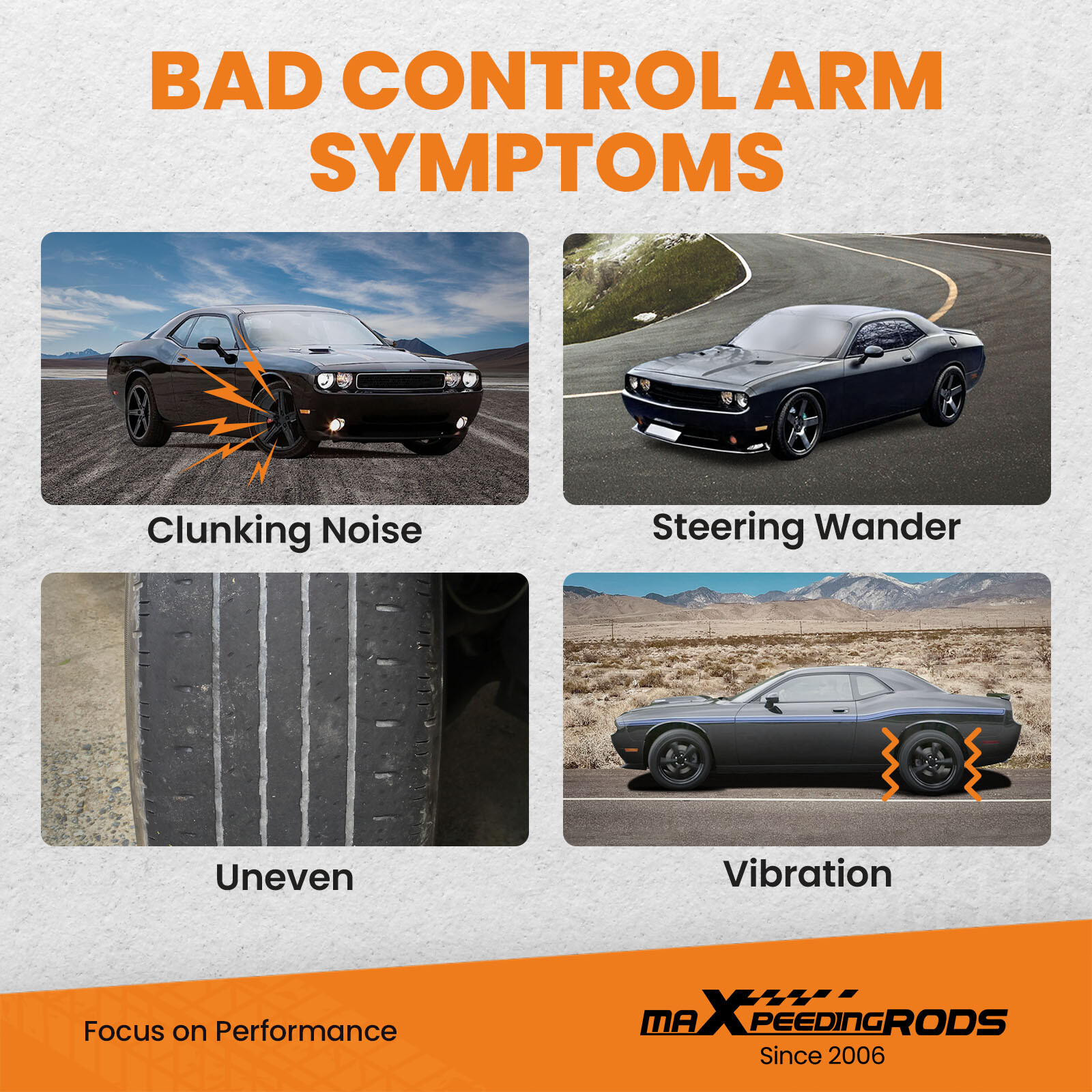 8x Rear Suspension Aluminum Control Arms Strut Rod Lateral Arm For ...