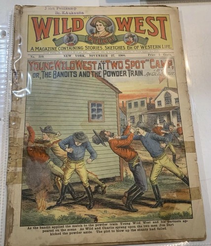 Vintage Original Pulp Magazine Wild West Weekly 1908 No. 319 | eBay
