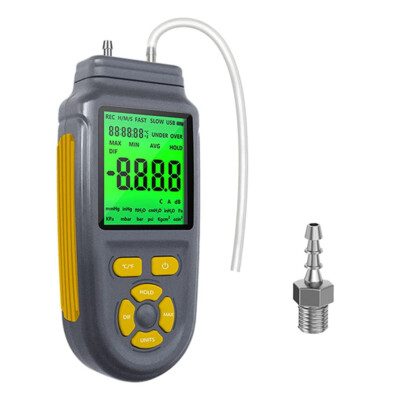 Digital Manometer Tc-169A Handheld Dual Port Pressure Gauge 100PSI ...
