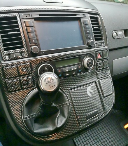 Cockpitdekor VW T5 MULTIVAN Climatronic ab Bj.2003-2009 in Carbon Look ...