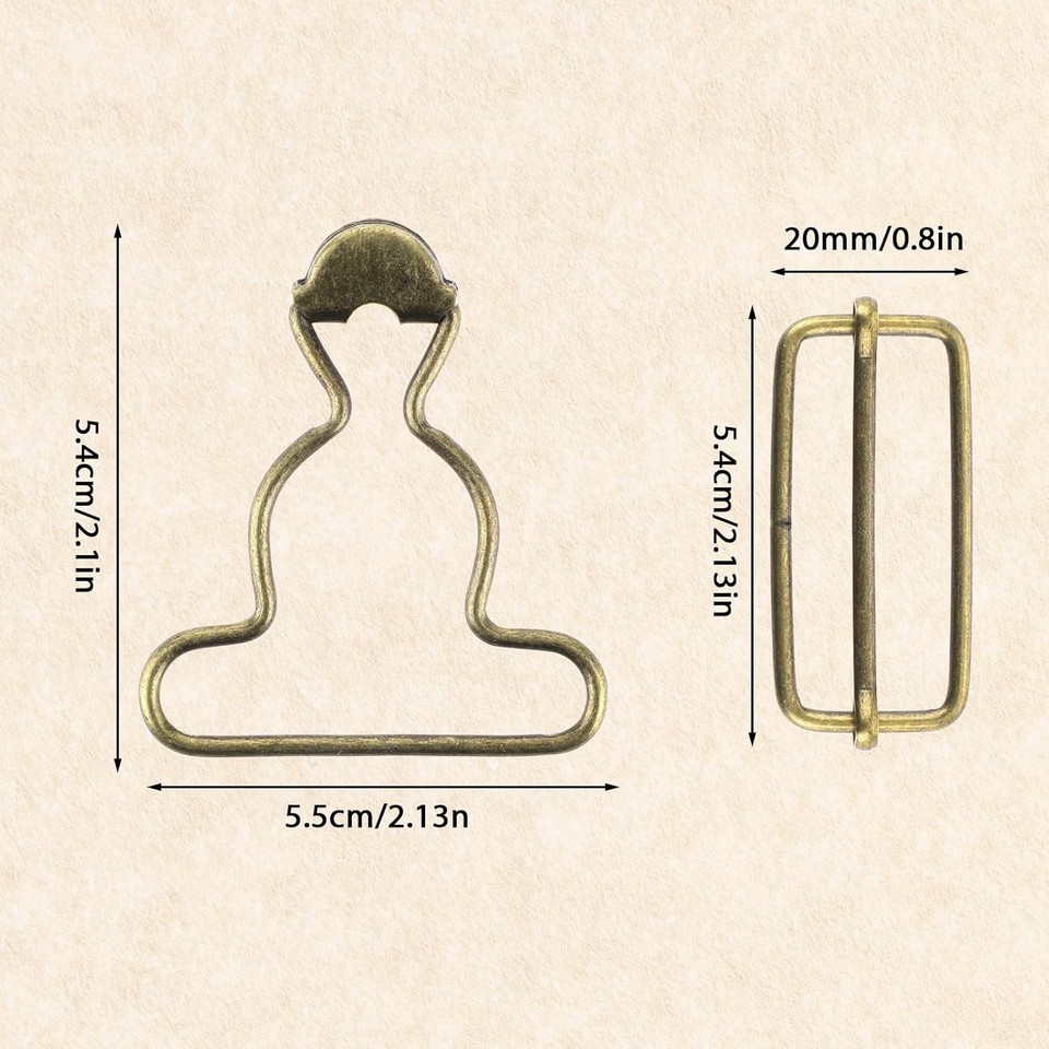 2Pairs Overall Buckles Replacement Adjustable Jean Overalls No-Sew ...
