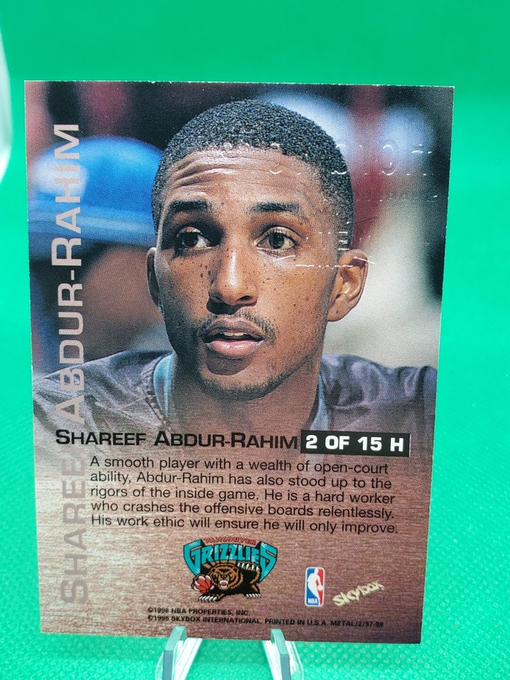 Shareef Abdur-Rahim 1997-98 Metal #2 Championship Preview Hardware | eBay