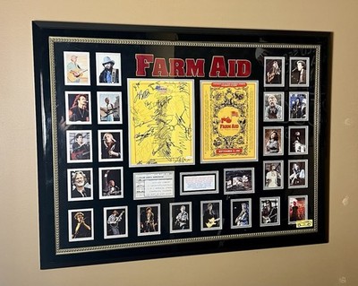 1985 First Farm Aid Music Program with 25 Famous Artists signatures | eBay