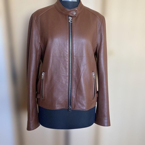 COACH Leather Jacket Men M Brown Sheep Leather Durable Stylish | eBay