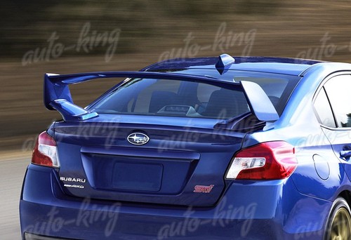 OE STYLE PAINTED BLUE ABS REAR TRUNK SPOILER WING FIT 15-21 SUBARU WRX ...