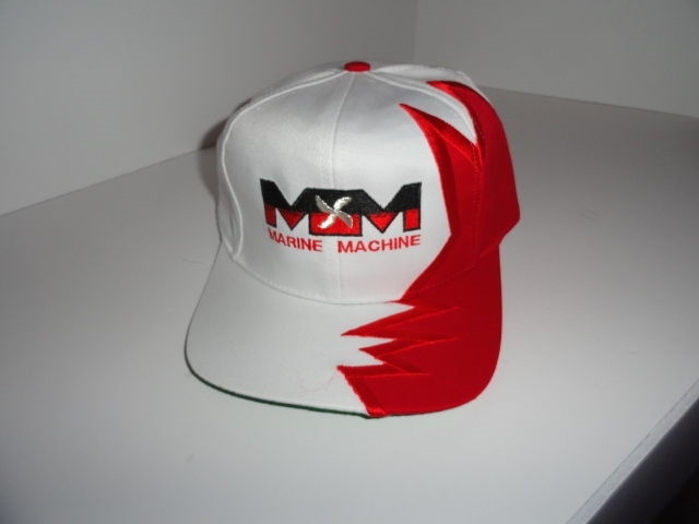 Marine Machine Red jagged edge embroidered baseball cap | eBay