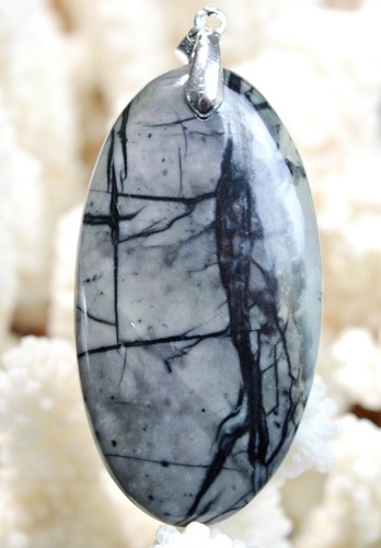 Picasso Jasper 86 carats - Natural Stone Cabochon Pendant - USA // AH28 ...