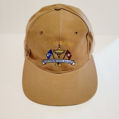 Vintage GTE Challenge Cup Cap Hat Brown Beige Strapback Cottonwood ...