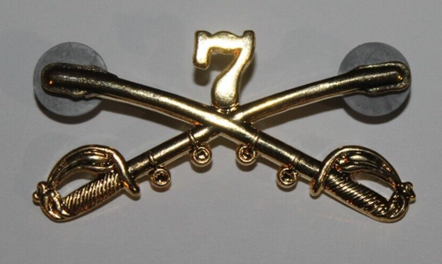 U.S. ARMY CROSSED 7TH CALVARY SWORDS PIN 2 1/4" WIDE | eBay