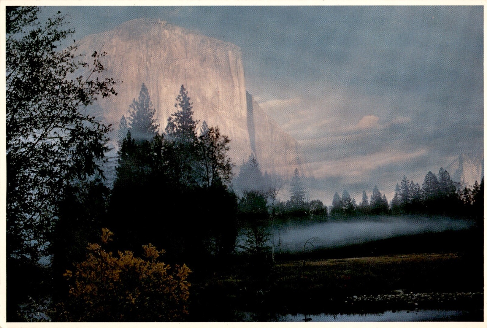 EL CAPITAN AT SUNSET YOSEMITE NATIONAL PARK, CALIFORNIA Vintage Chrome ...