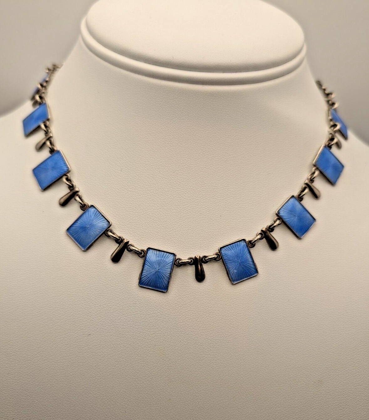 STERLING SILVER VOLMER BAHNER DANISH SILVER & BLUE EN… - Gem